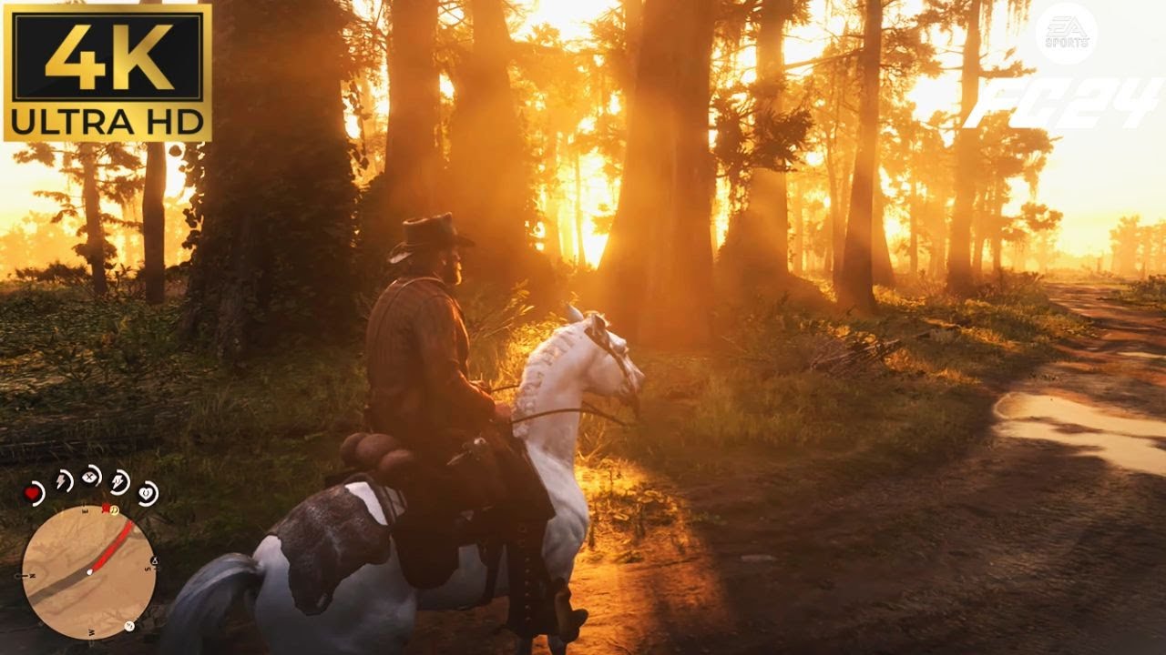 [4K] HDR RDR2 | Early Morning Riding Horse - YouTube