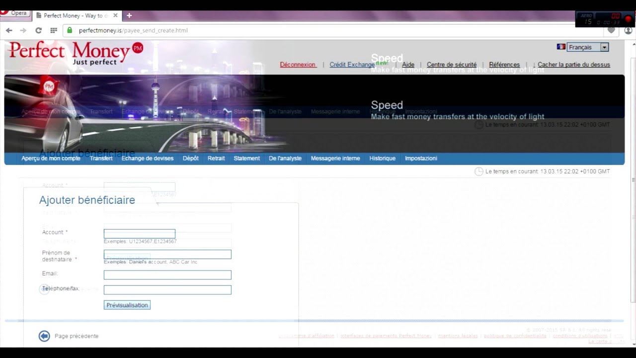 FR présentation de perfect money + tuto comment s'inscrire - YouTube