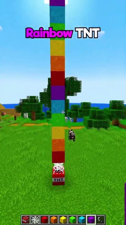 Rainbow TNT|Minecraft Mcpe|#minecraft #shorts - YouTube