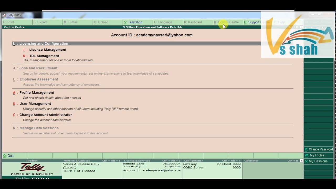 Remote Access Setting in Tally.ERP9 - YouTube