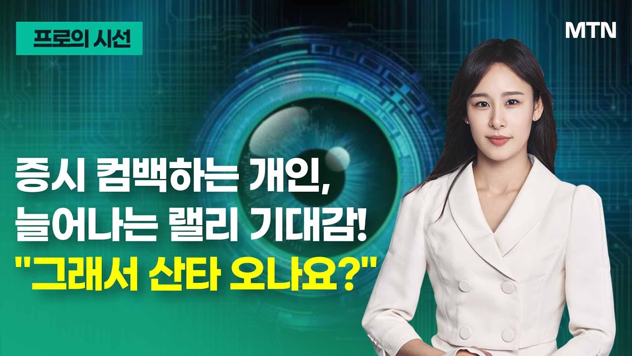 프로의 시선 증시 컴백하는 개인 늘어나는 랠리 기대감 그래서 산타 오나요 머니투데이방송 증시 증권