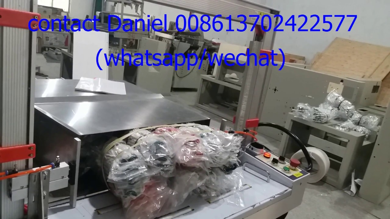 Cotton gloves packing bundle machine - YouTube
