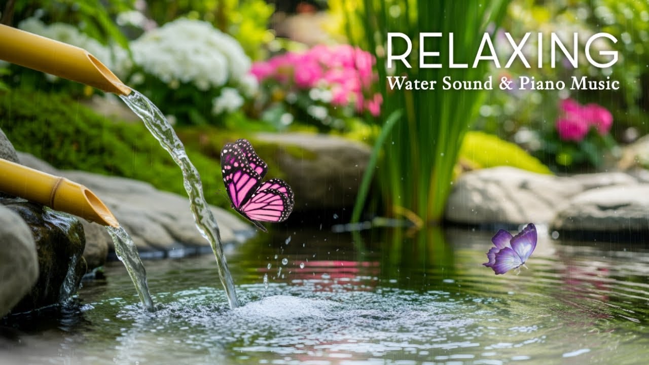 Soothing Relaxation Music with Piano and Water Sounds - Fall Asleep ...