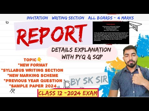 Report - class 12 writing section #skclasses97 #class12th - YouTube