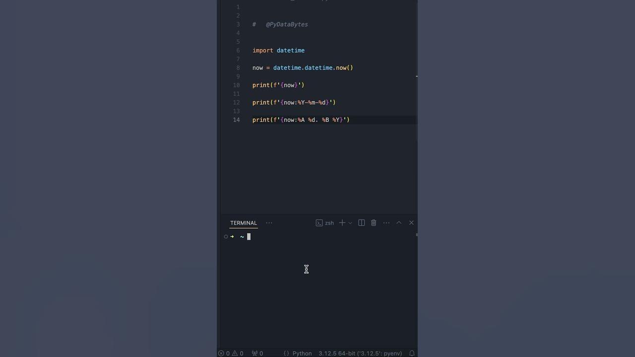 Did you know f-string can do date time formatting? #python - YouTube