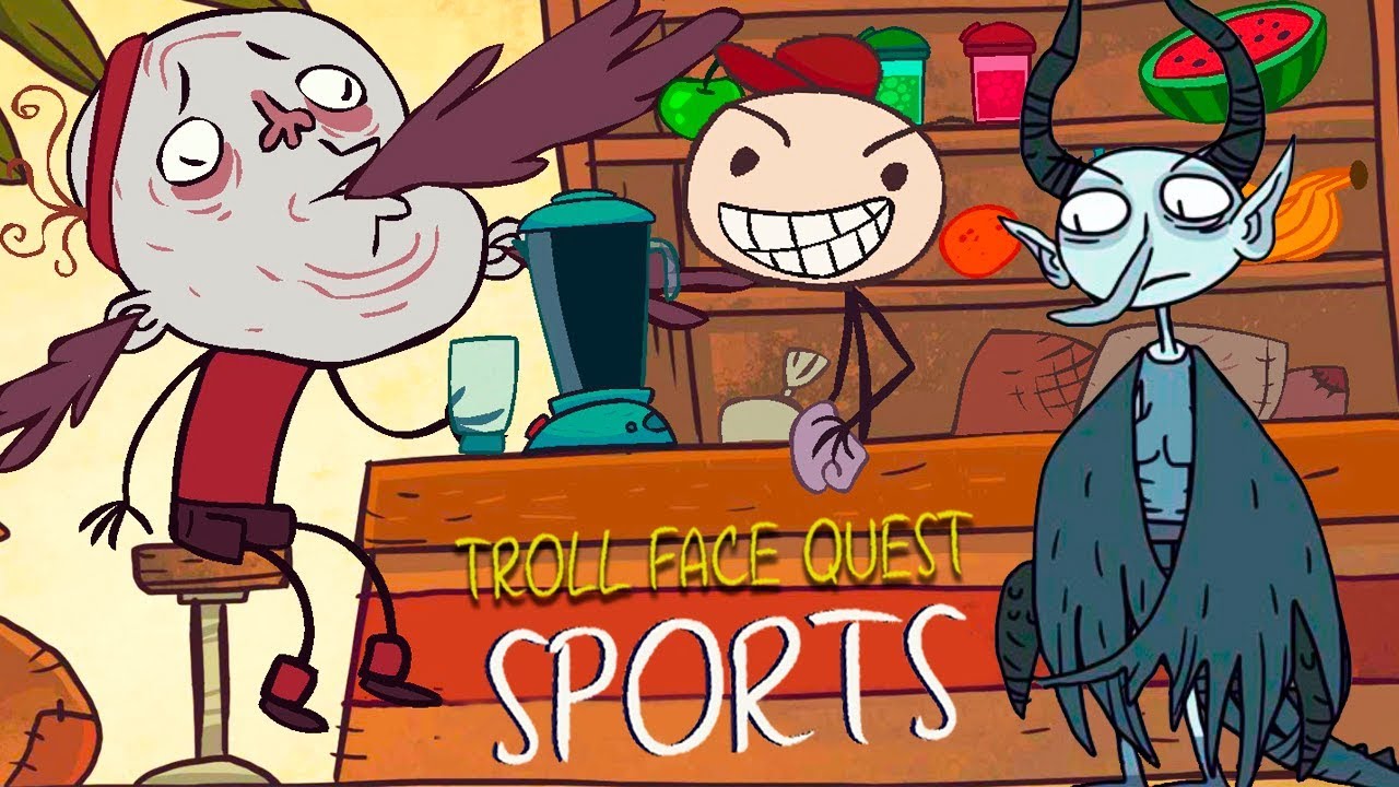 СЕКРЕТНЫЙ ФИТНЕС НАПИТОК! Затроллили СПОРТ в Веселой игре Troll Face ...