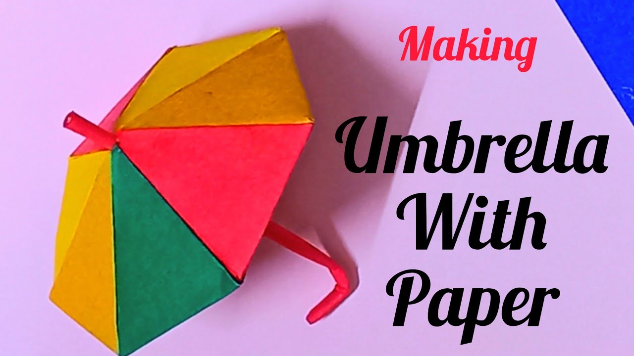 How to make a paper Umbrella | Origami Umbrella | mini paper Umbrella☂️ ...