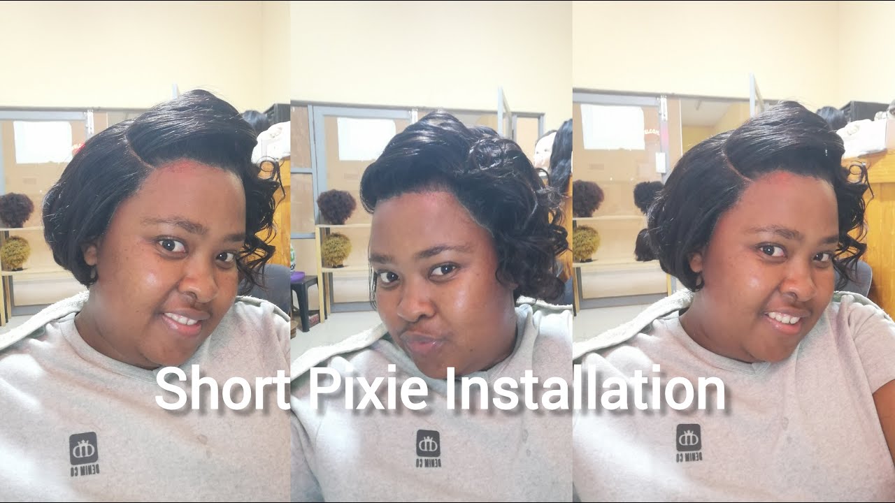 Short Pixie Weave Installation - YouTube