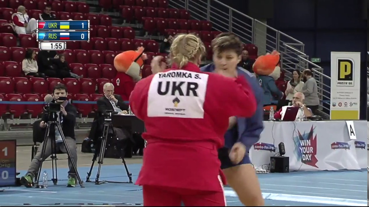 SAMBO WOMAN WC 2016 +80kg YAROMKA SVITLANA UKR BALASHOVA ANNA RUS - YouTube