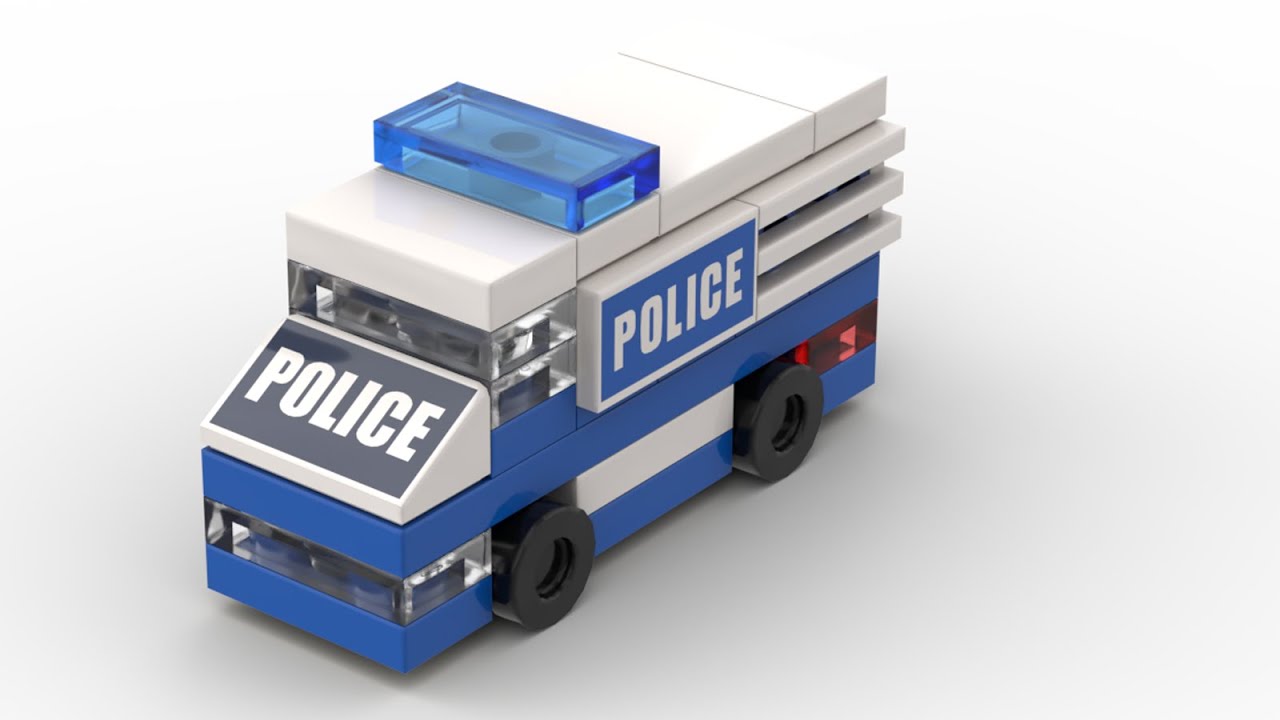 Lego Mini Police Van - Mini Vehicle - MOC- Stop Motion Instruction ...