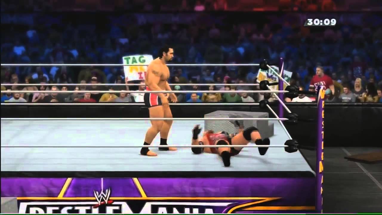 WWE 2K15 Ryback vs Rusev Wrestlemania - YouTube