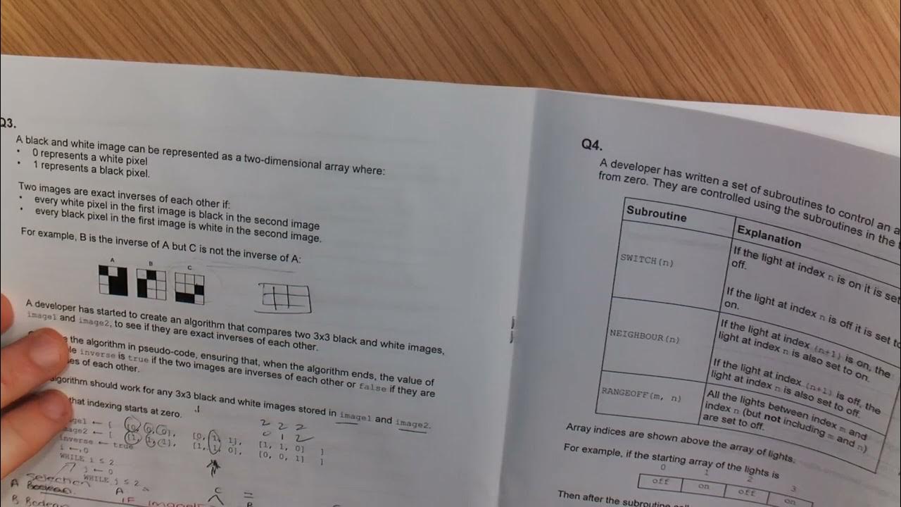 GCSE Computer Science - Following Algorithms / Arrays / Subroutines ...