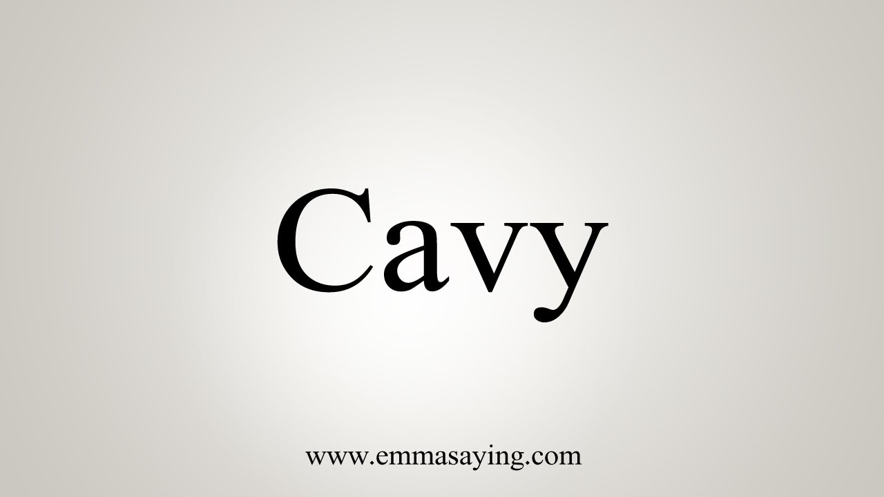 How To Say Cavy - YouTube