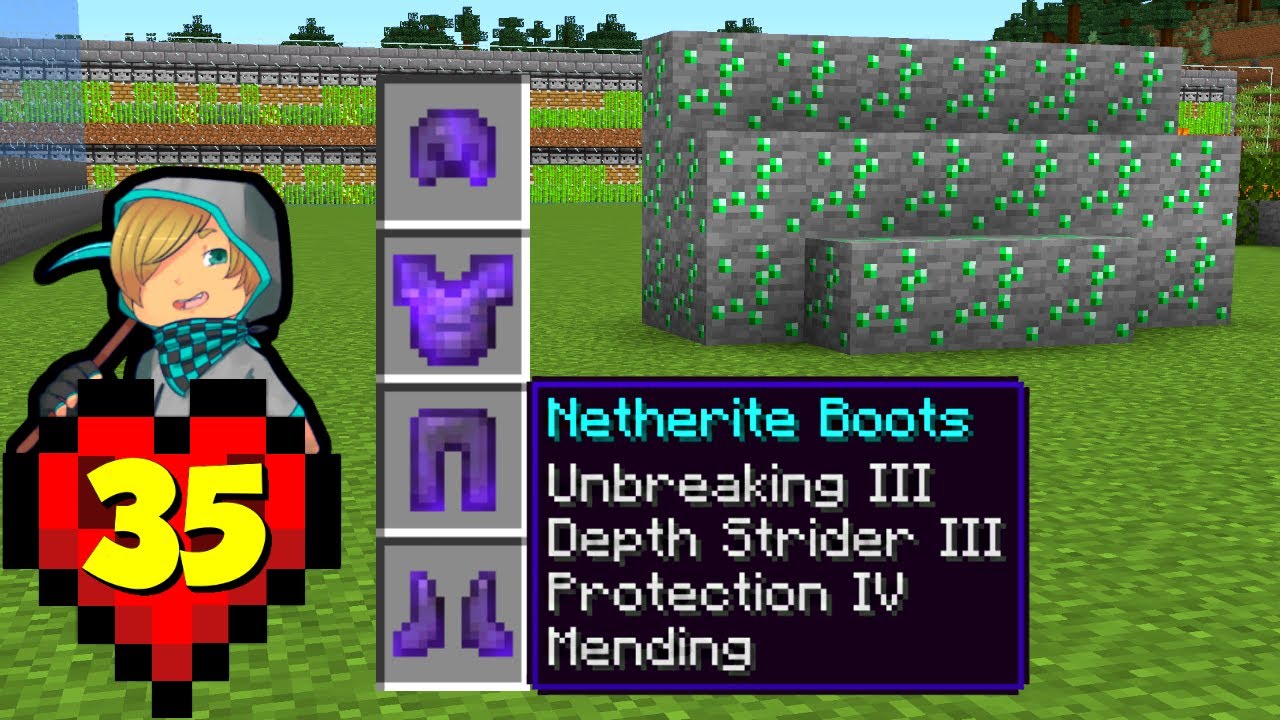Let's Play Hardcore Minecraft Episode 35 | Full Netherite Armor - YouTube