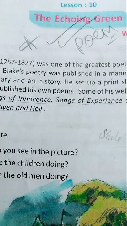 The Echoing Green poem😊😊😊😊😍😍😍 - YouTube