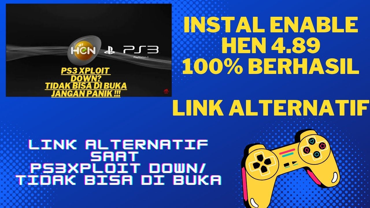Cara menginstal enable hen ps3 || link alternatif ketika ps3xploit sedang down - YouTube