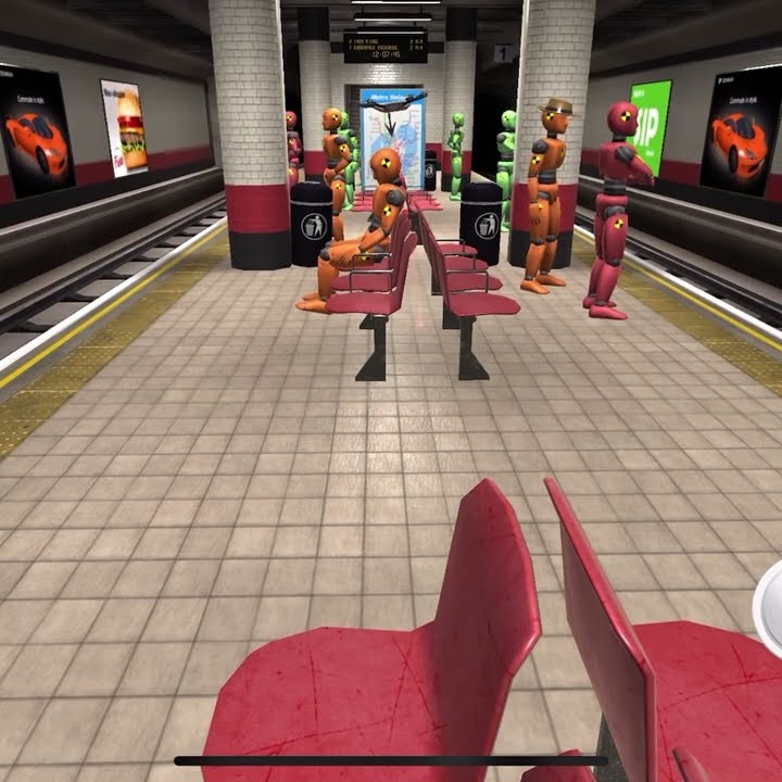 Dummy gets run over by a subway train #subscribe #roomsmash #dummy13 # ...