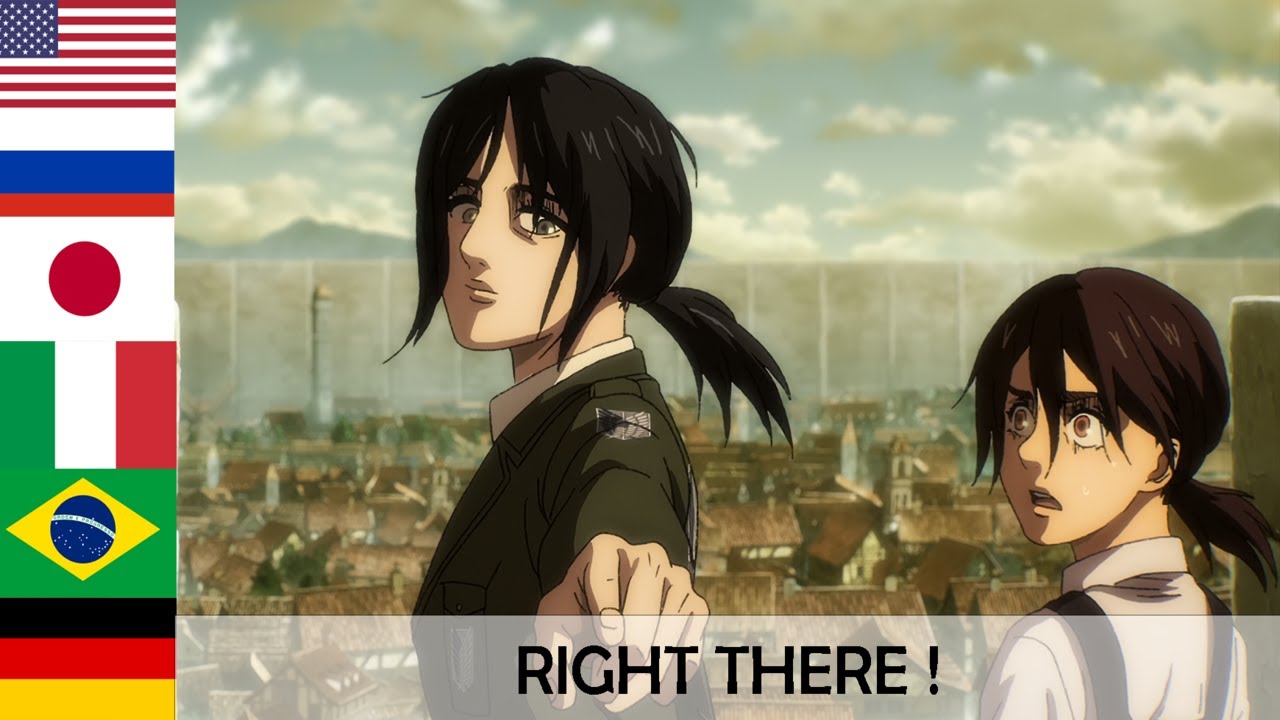 "WHERE IS THE ENEMY?" in 7 languages Attack On Titan 4 - YouTube
