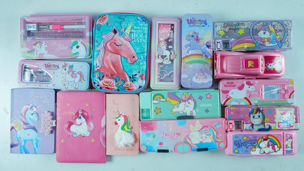 Big Unicorn Stationery Set Collection - YouTube