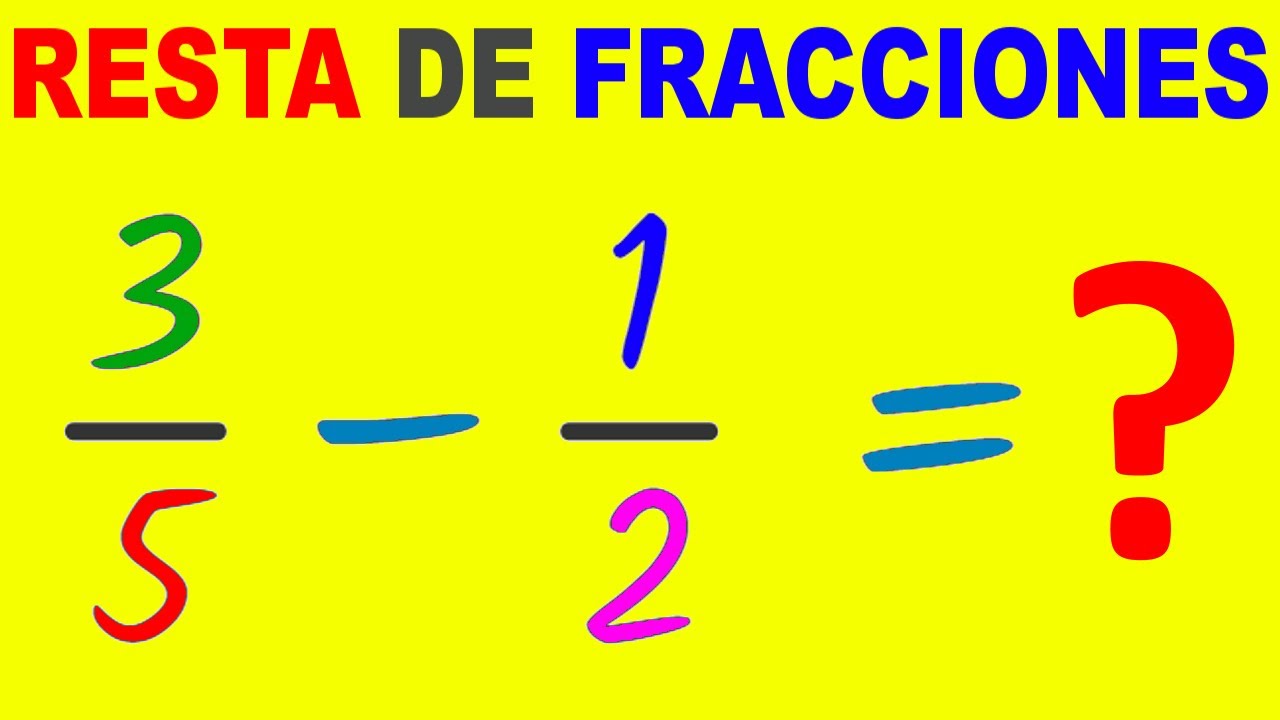 Como restar fracciones con diferente denominador con este simple truco ...