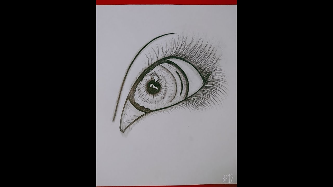 How to draw a sketch of a beautiful eye - YouTube