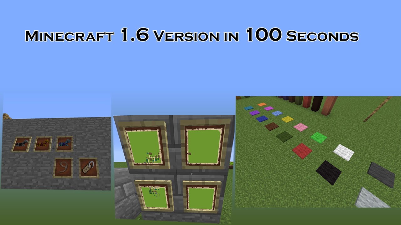 Minecraft 1.6 Version in 100 Seconds - YouTube