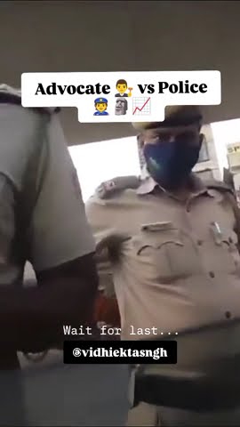 Advocate v Police | Power of Advocate 👮 | #vidhiektasngh#lawyer # ...