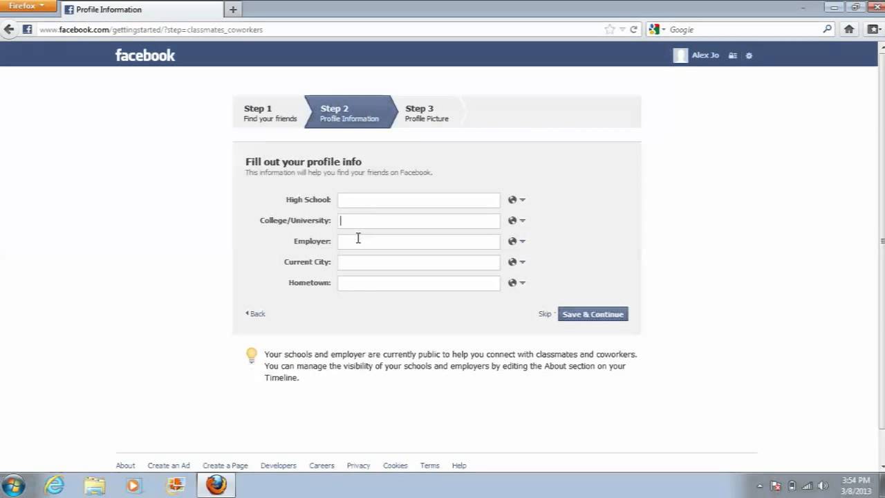 Facebook how to create your personal account - YouTube