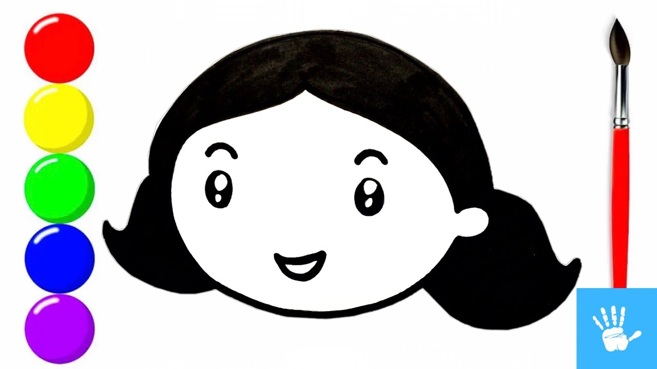 How To Draw a Girl for Children | Bolalar uchun qiz rasm chizish ...