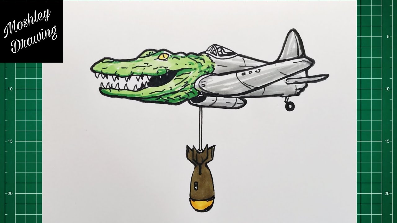 How to Draw Bombardino Crocodilo Easy Step by Step - YouTube