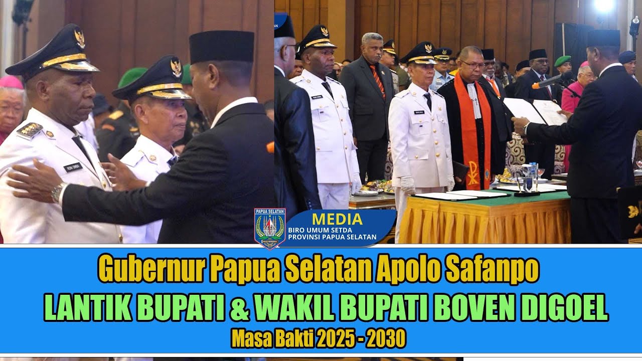Gubernur Papua Selatan Lantik Bupati dan Wakil Bupati Boven Digoel ...