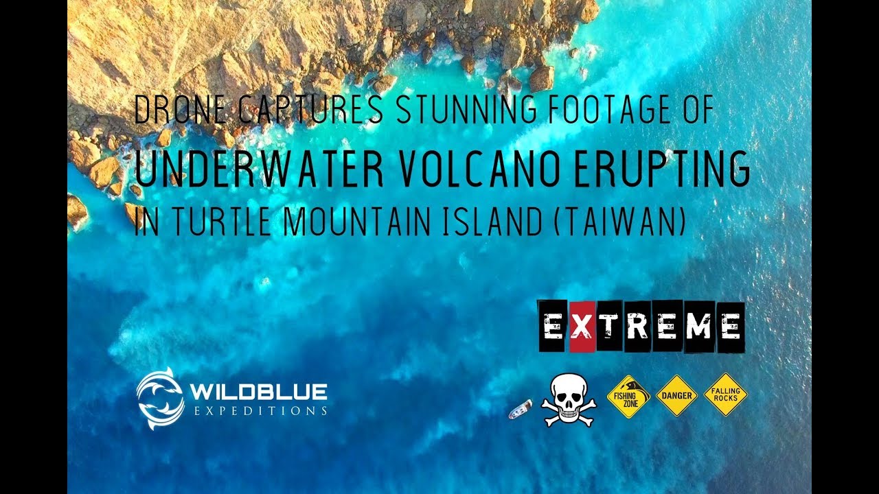 Drone captures stunning footage of underwater volcano erupting in ...