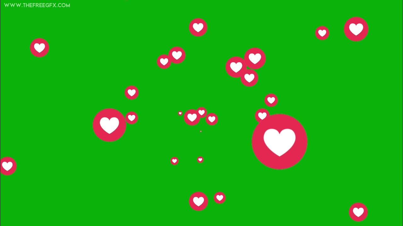 Instagram like button particle movement green screen video - YouTube