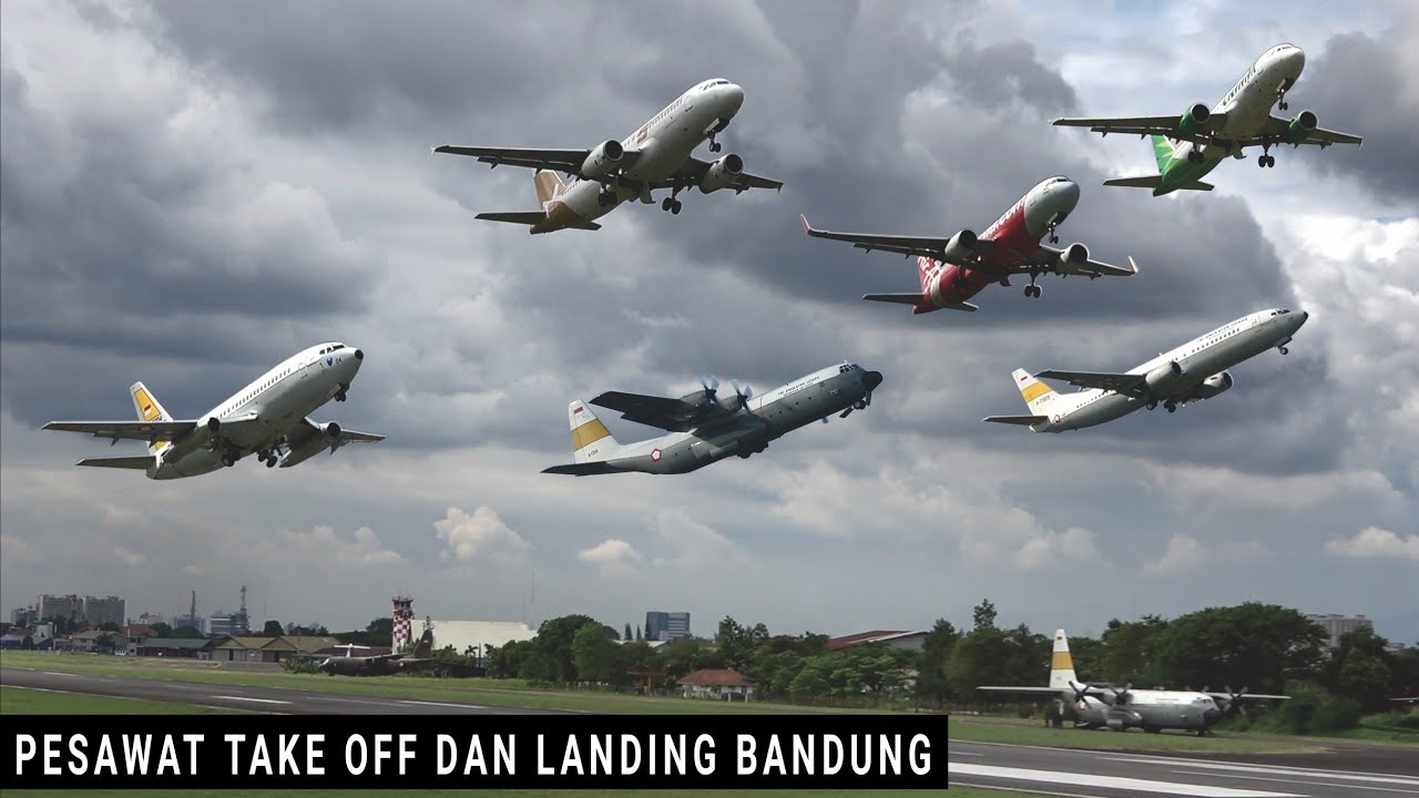 Pesawat Take Off dan Landing Bandung | Citilink, Super Air Jet, Airasia ...