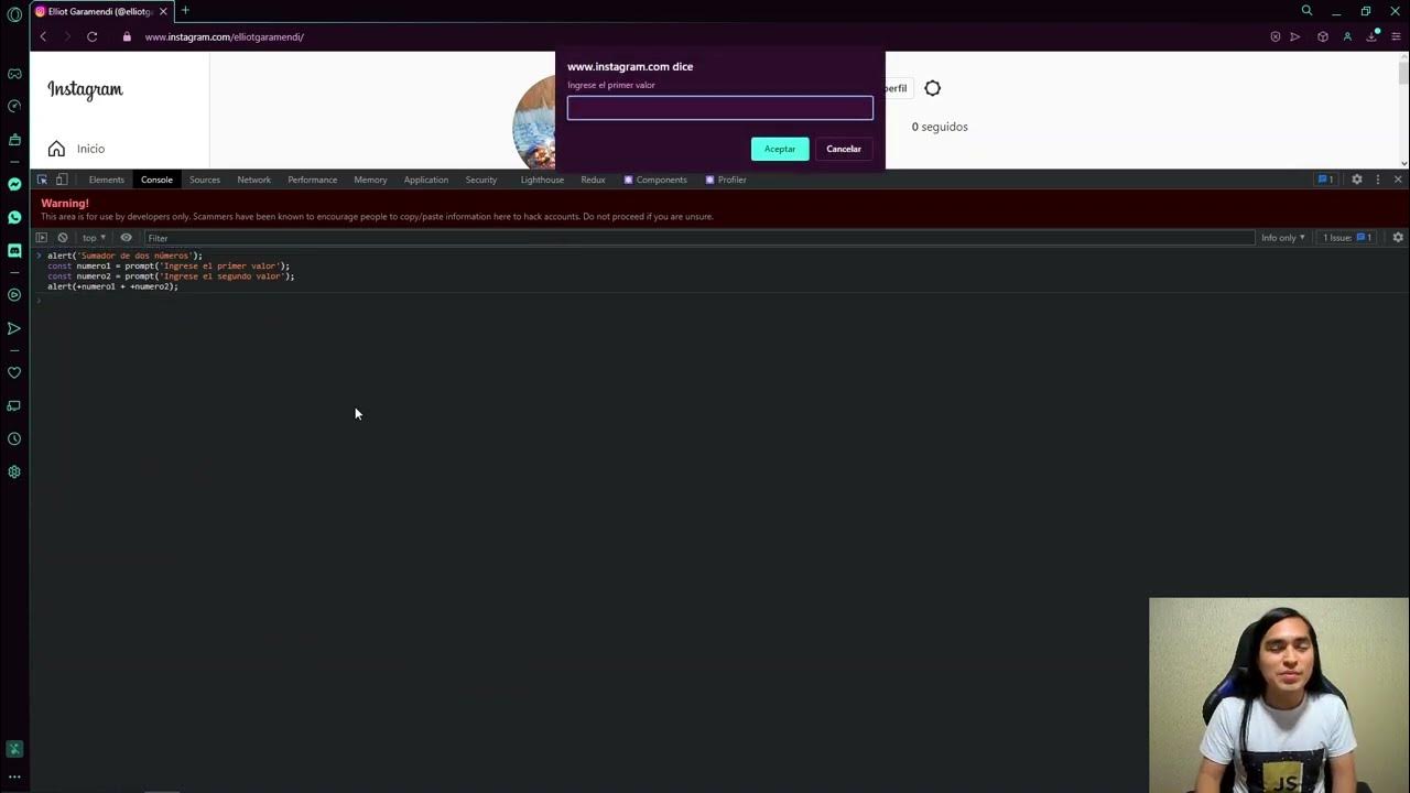 21 Sumador de dos números con JavaScript, alert() y prompt() - YouTube