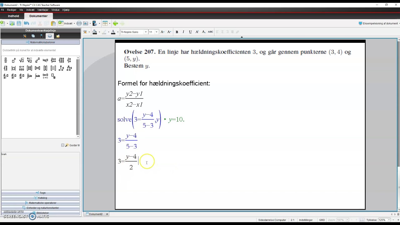 Analytisk geometri - Ligning for en linje - Øvelser - YouTube