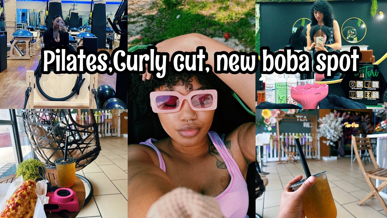vlog: trying pilates, getting a curly cut, Korean corn dogs - YouTube