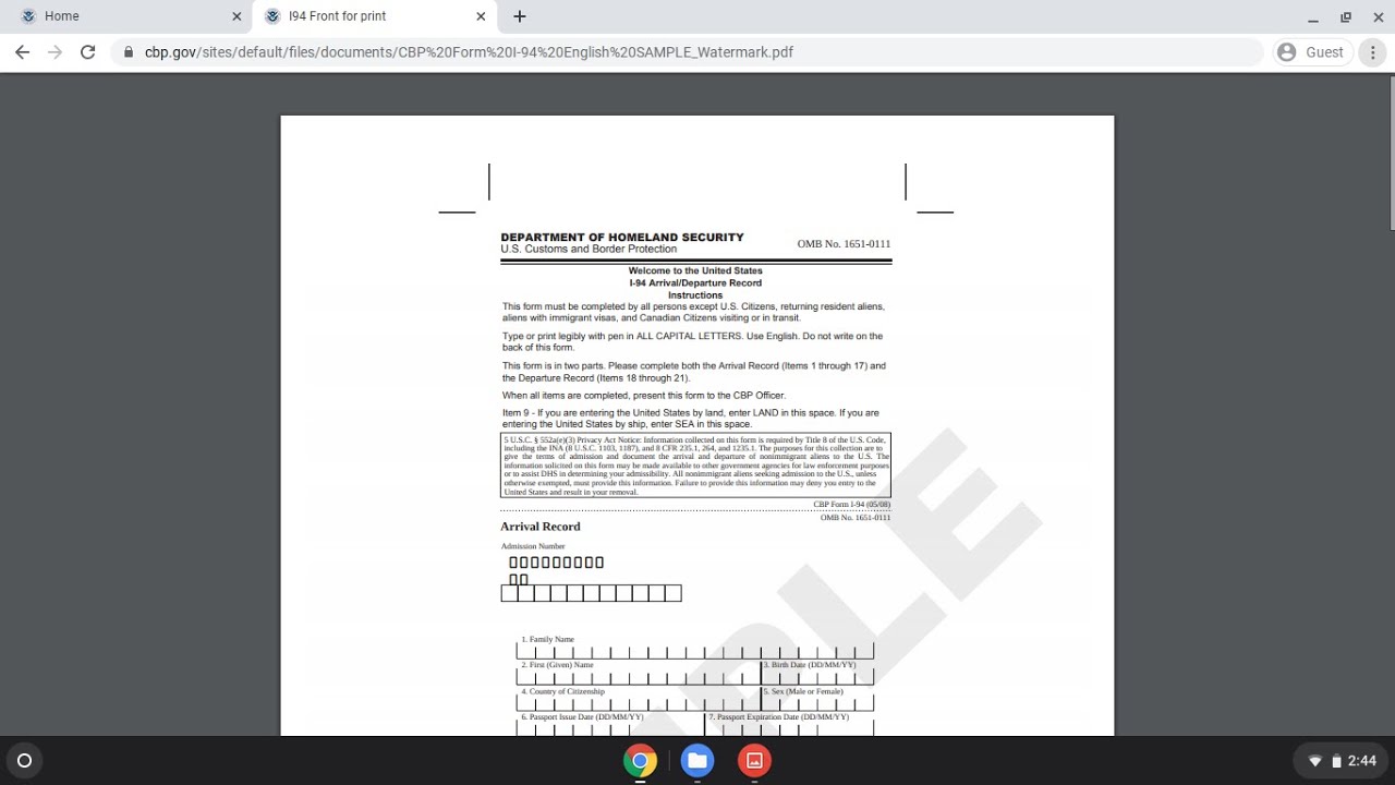 How to replace a lost I-94 Arrival/Departure Document for immigrants ...