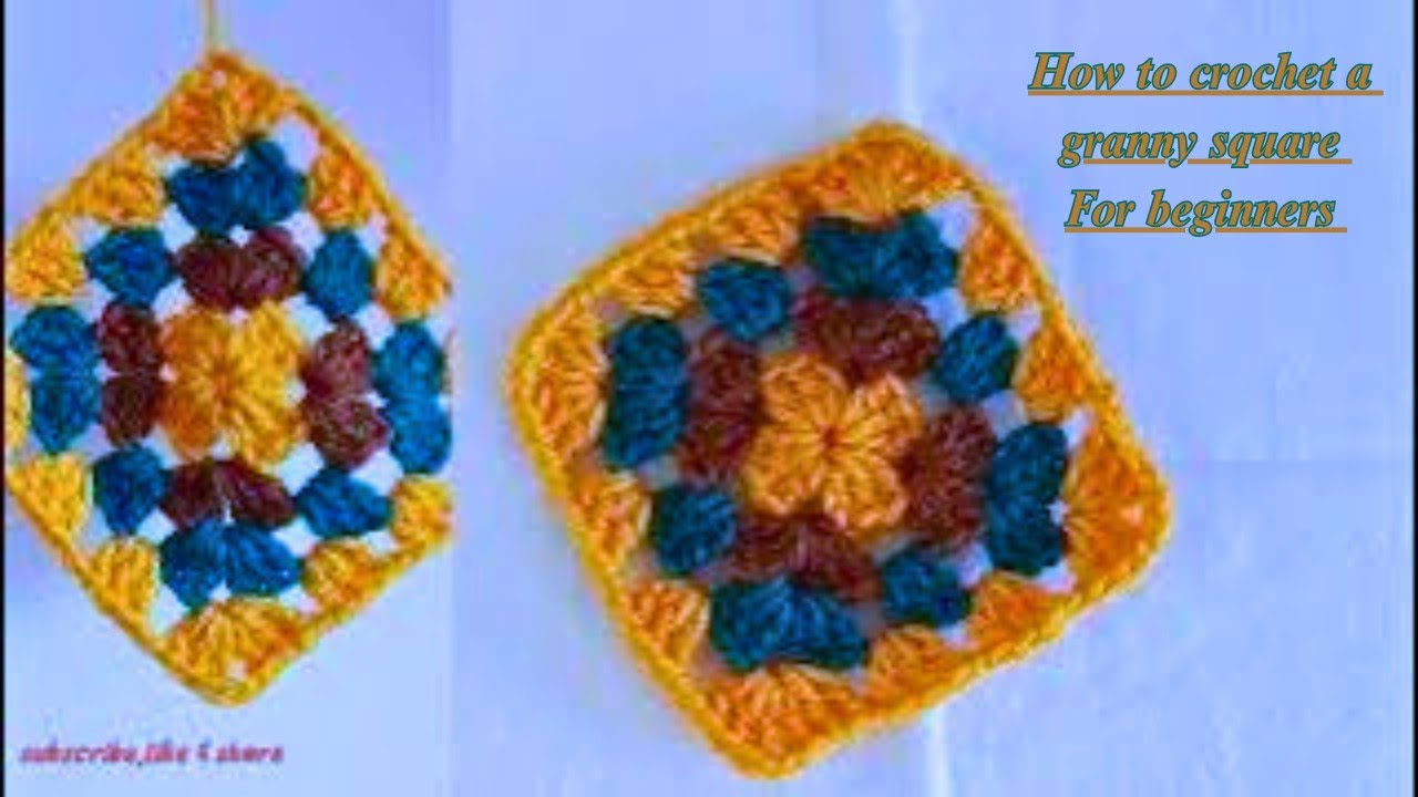 How to crochet a Granny square for beginners . Step by step tutorial ...