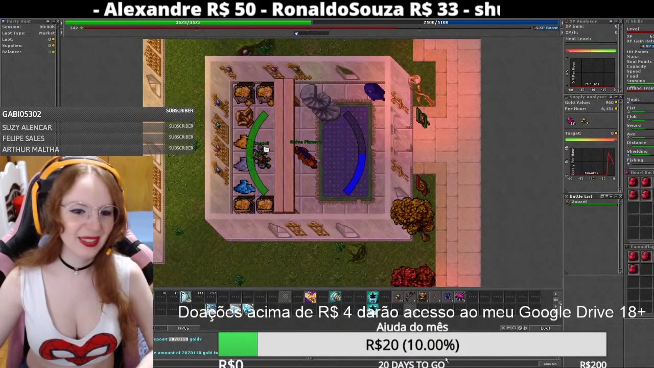 Tibia - Hunt Gazer - 340+ - Party RP, ED ,EK - Mitigera - YouTube