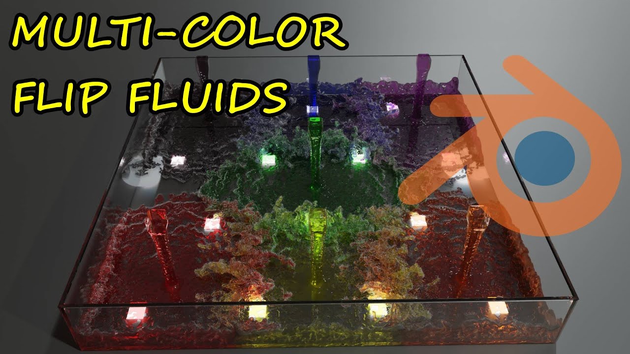 Multi Color Flip Fluids - Blender - YouTube