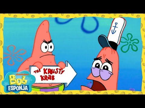 Bob Esponja | Patrick trabalhando no Siri Cascudo | Nickelodeon  | Bob Esponja em Português