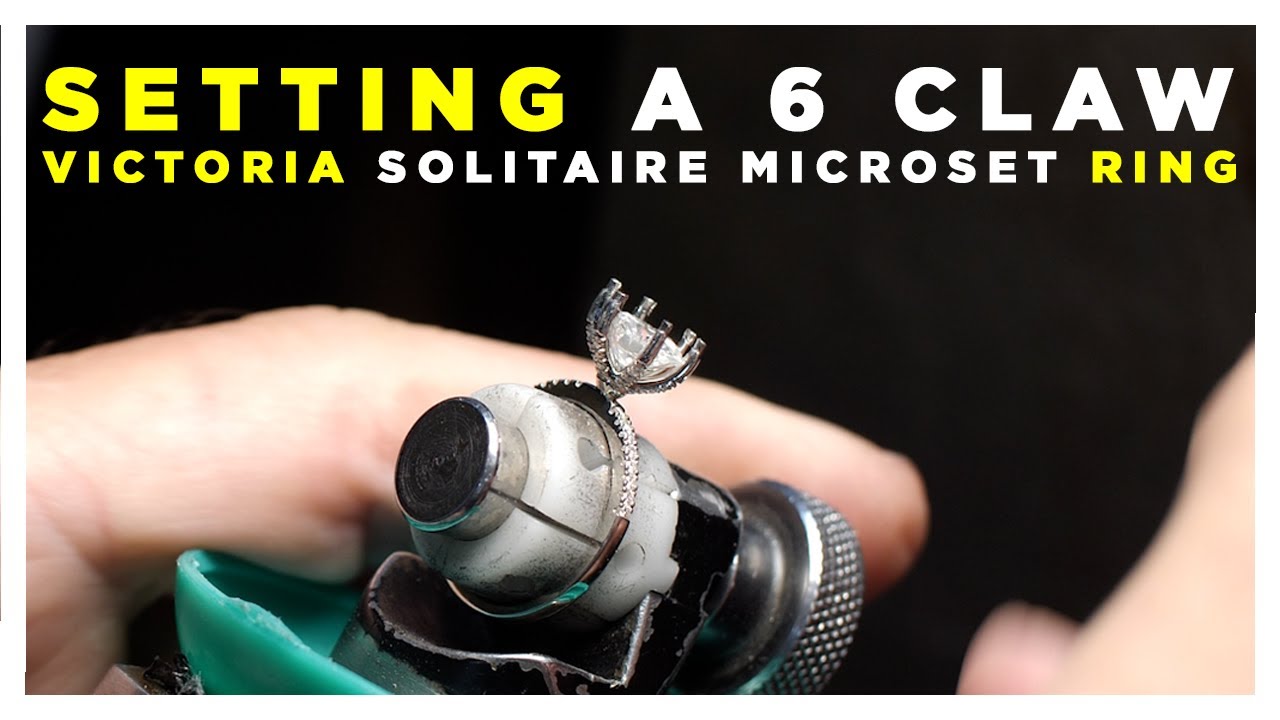 Setting a 6 Claw Diamond Solitaire Ring | Shimansky - YouTube