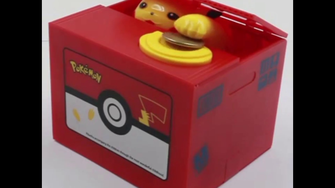 Pikachu Auto Coin Collector Bank Youtube