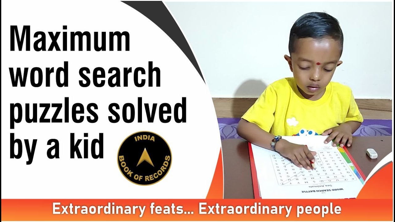 Maximum word search puzzles solved by a kid - YouTube