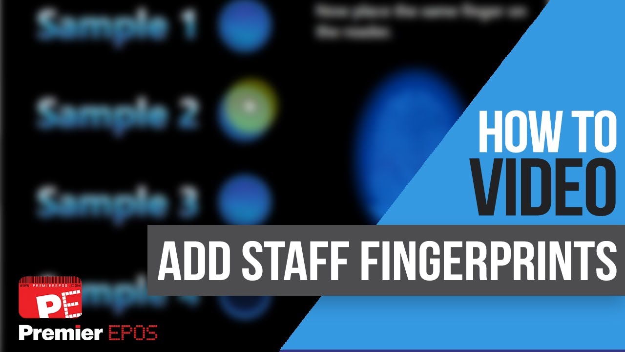 How To Add a Staff Members Fingerprint | Premier EPOS Software - YouTube