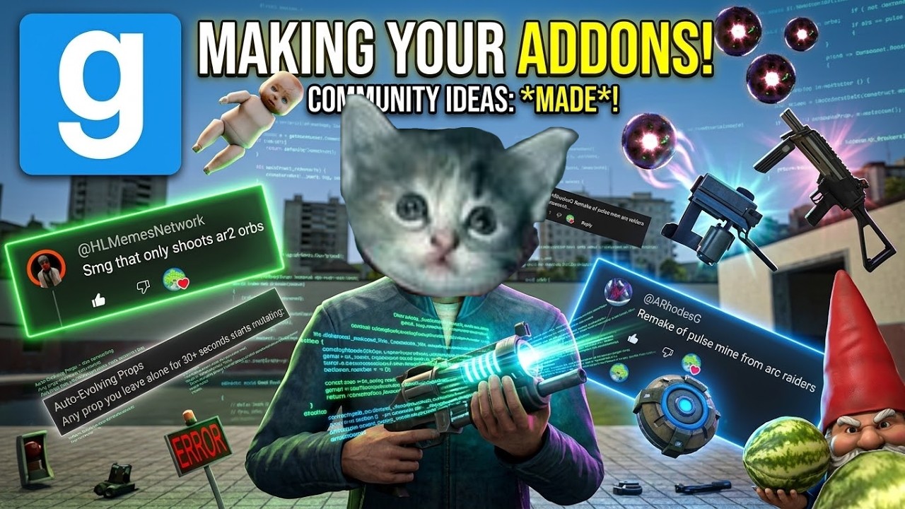 I MADE GMOD ADDONS YOU REQUESTED ! (Garry's Mod) - YouTube