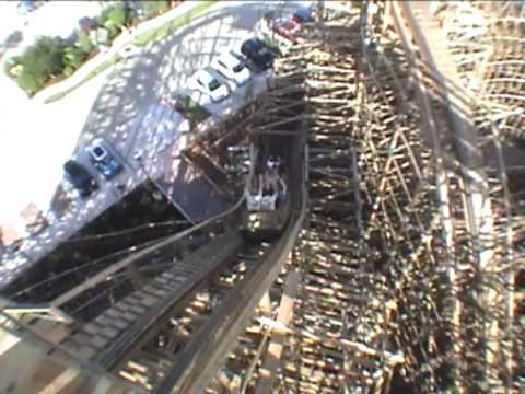 Boardwalk Bullet Wooden Roller Coaster POV - Kemah Boardwalk, TX - YouTube