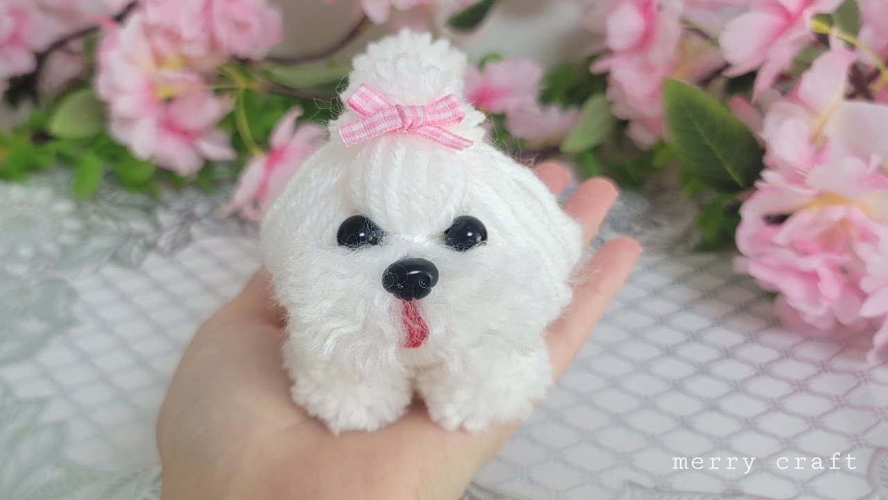 It's So Cute! I made a Realistic Dog from a wool. 🐶🐕 Beginners can do ...