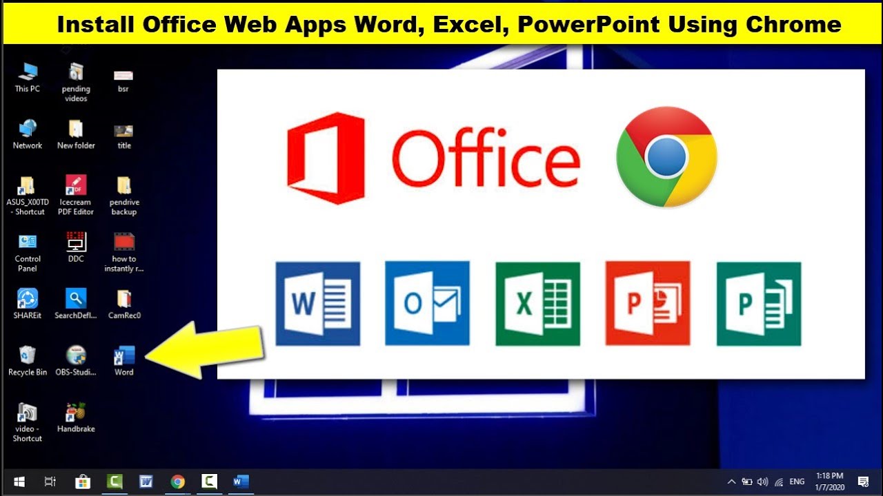 How to Install Office Web Apps Using Chrome on Windows 10 - YouTube
